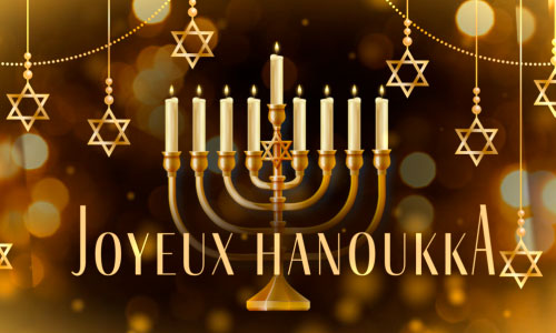 Les 9 bougies du chandelier sont allumées pour célébrer la fête des ...